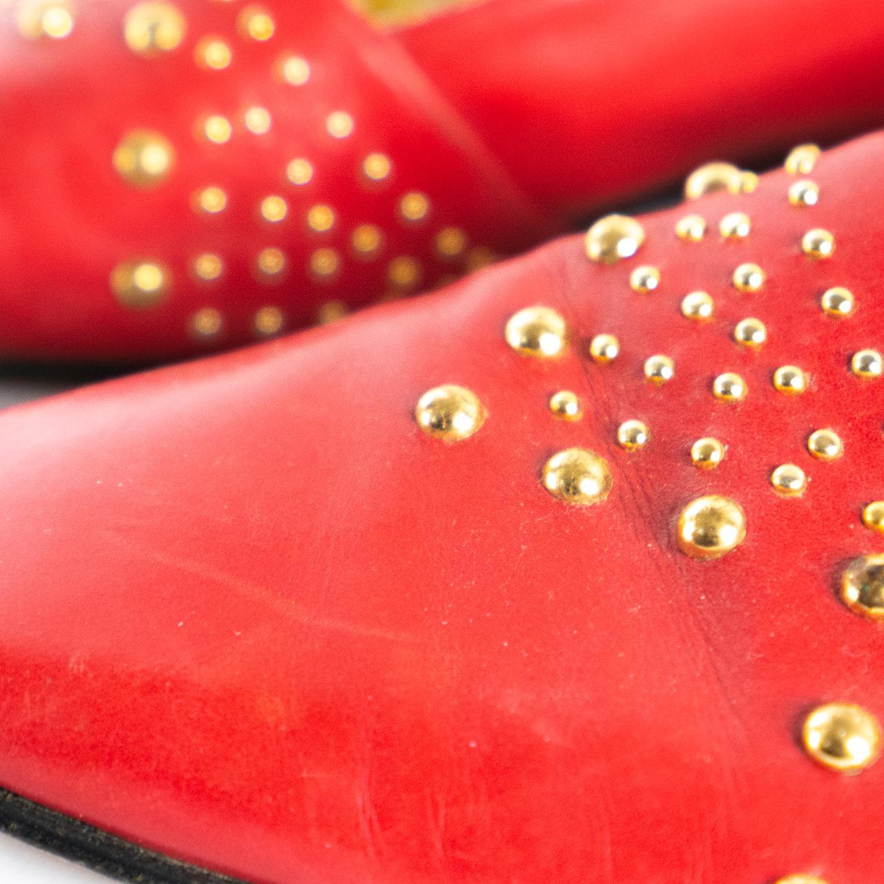 Vintage Escada Leather Flats - Depop