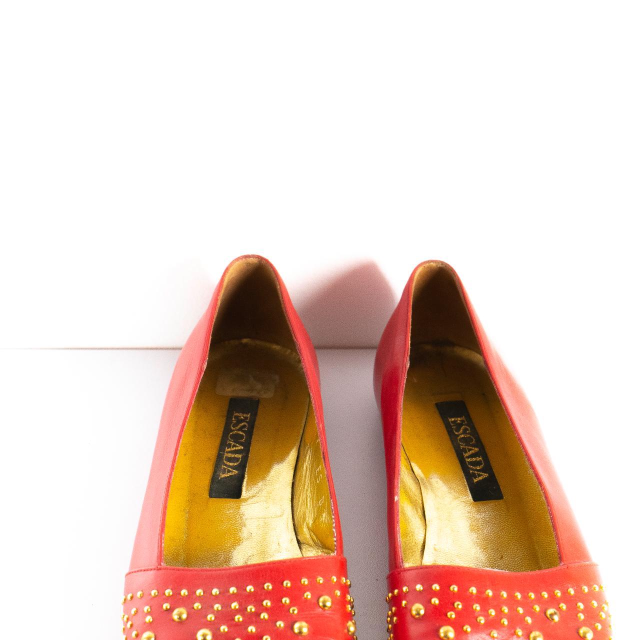 Vintage Escada Leather Flats - Depop