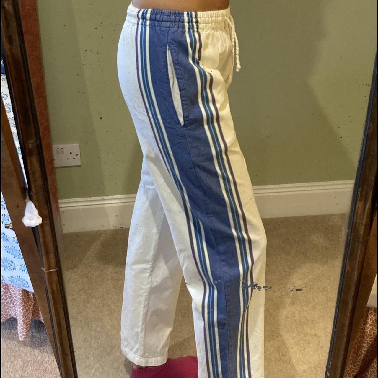 Toms Trunks - white and blue, size M - Depop