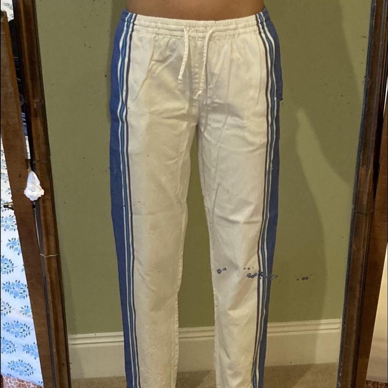 Toms Trunks - white and blue, size M - Depop