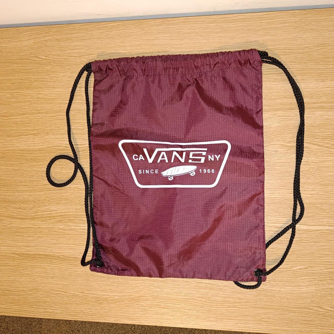 Vans Drawstring Bag Maroon/Burgundy In mint... - Depop