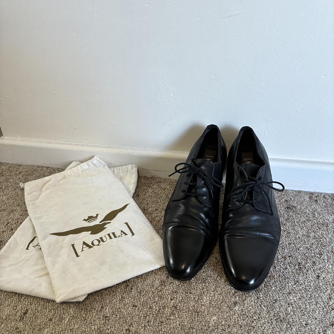 Aquila Black leather dress shoes - Depop