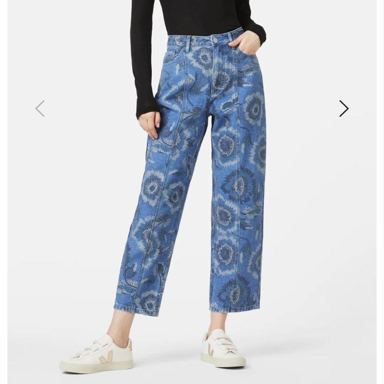 GORMAN X Sarah Gordon Jeans Gorg floral pattern... | Depop