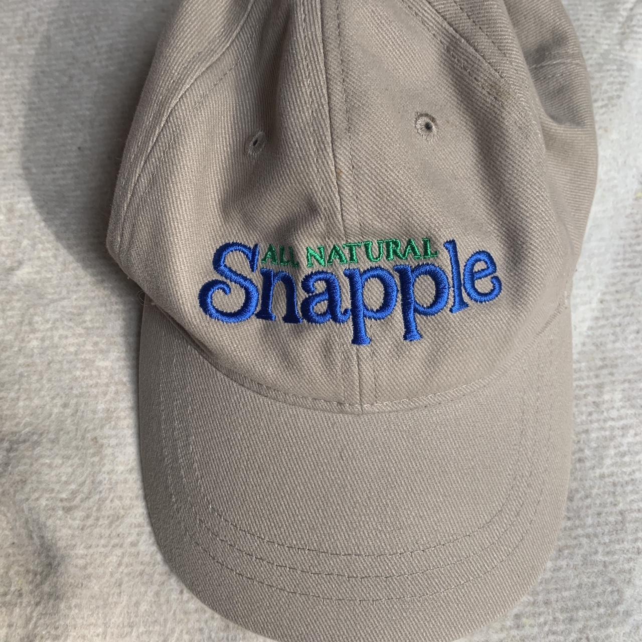 Vintage All Natural Snapple Baseball Beige Hat Cap... - Depop