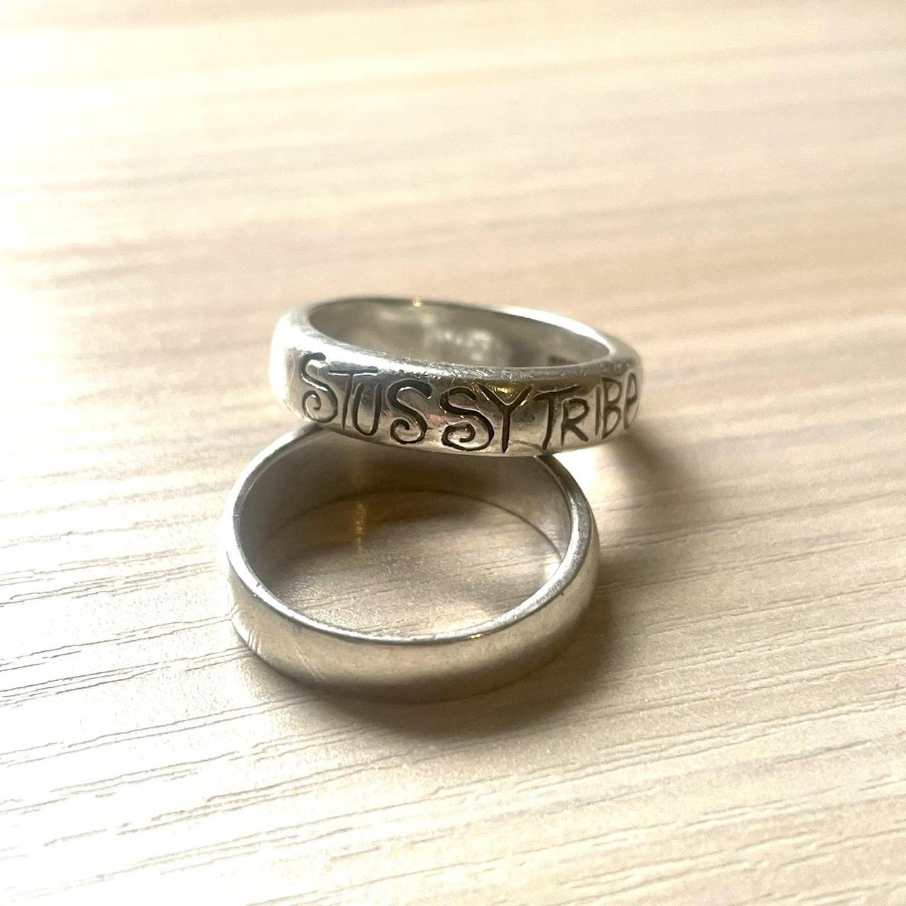 STUSSY TRIBE STERLING SILVER 925 RING 1980’s... - Depop