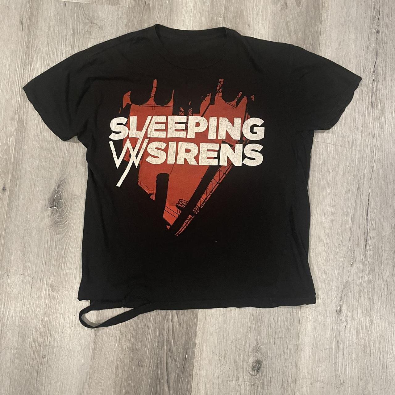 Sleeping With Sirens Emo Y2K Distressed Heart... - Depop