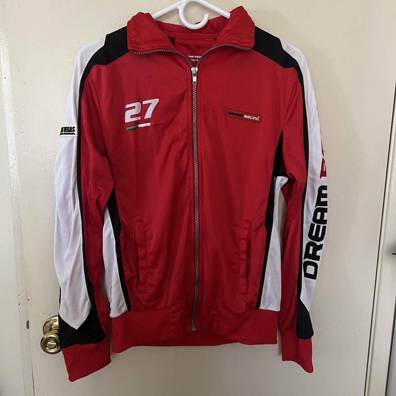 Thrifted Red dream racing Las Vegas jacket // size... - Depop