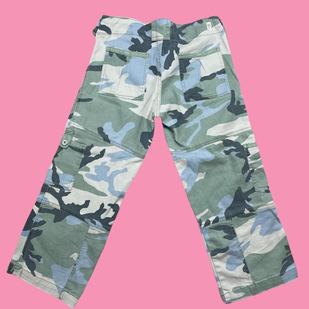 BONGO Women's Blue and Green Trousers | Depop