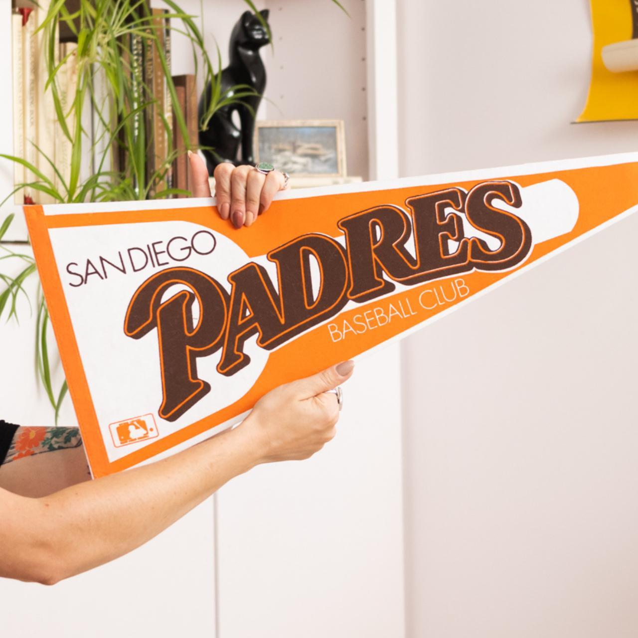 Vintage San Diego Padres Baseball Club Pennant Depop