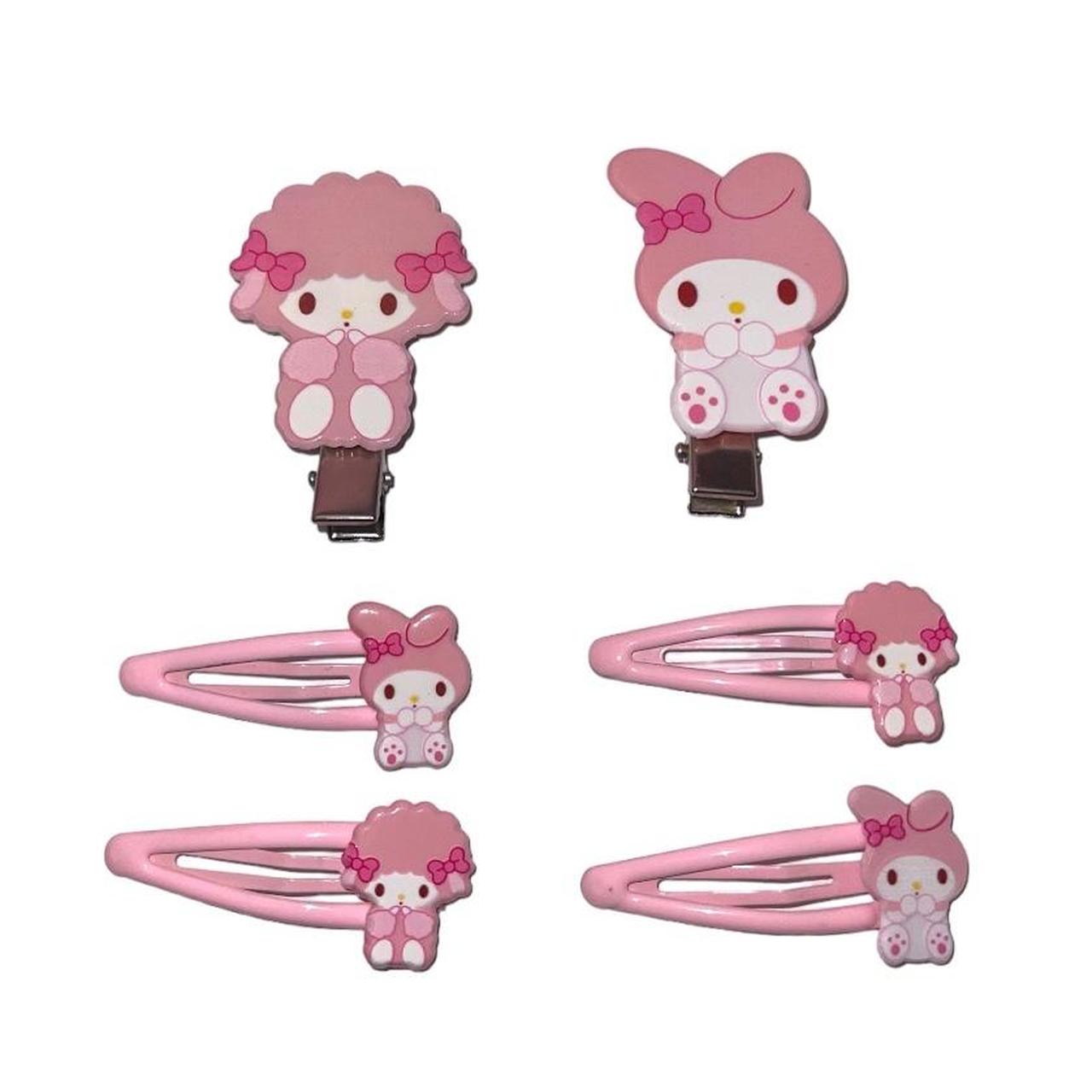 My Melody & My Sweet Piano Pink Hair Clips 2 small... - Depop