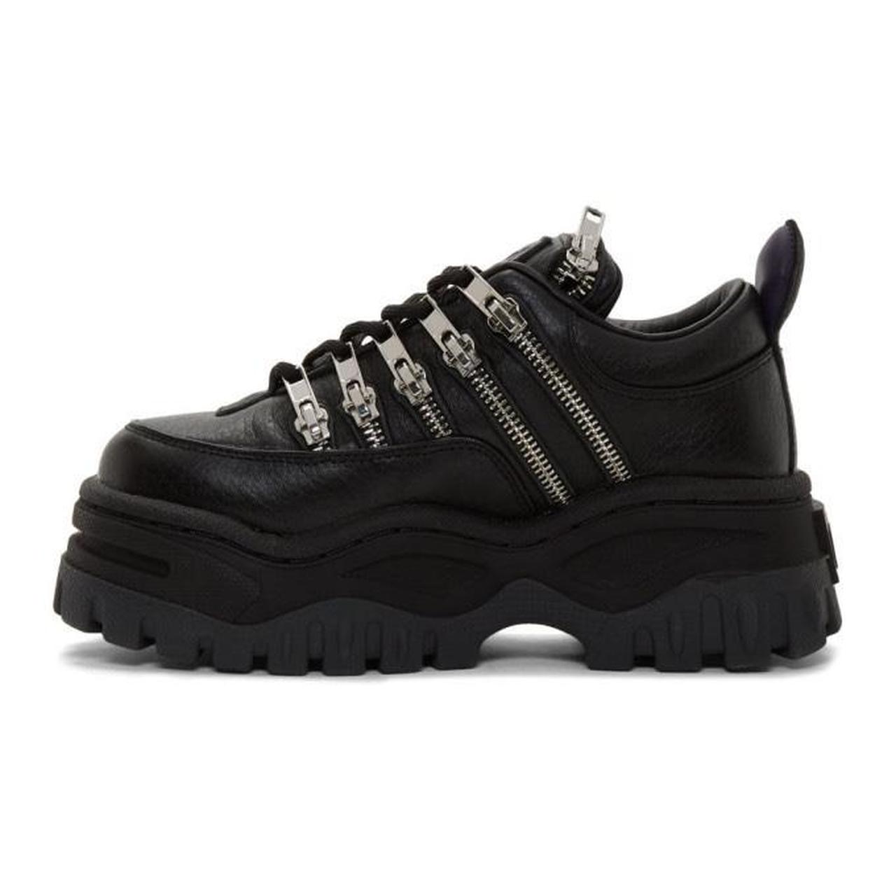 eytys angel stash zip leather chunky sneakers in... - Depop