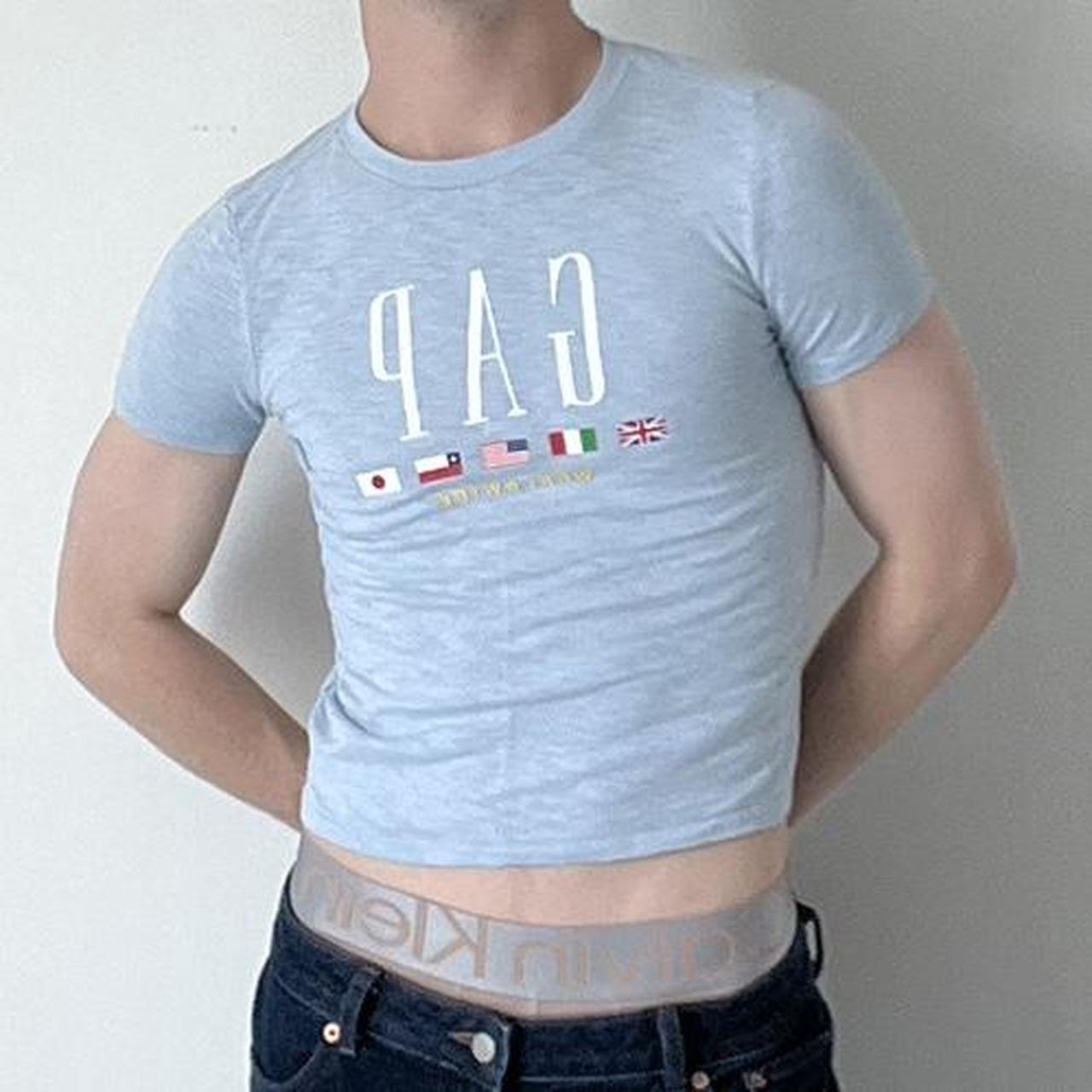 Light blue gap T-shirt! Size xs but modelled on a... - Depop