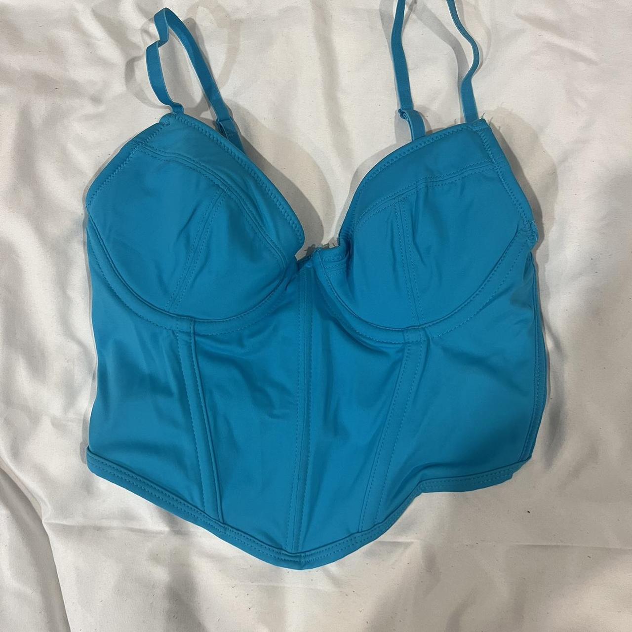 Primark blue corset top Size 32B Worn twice #depop... - Depop