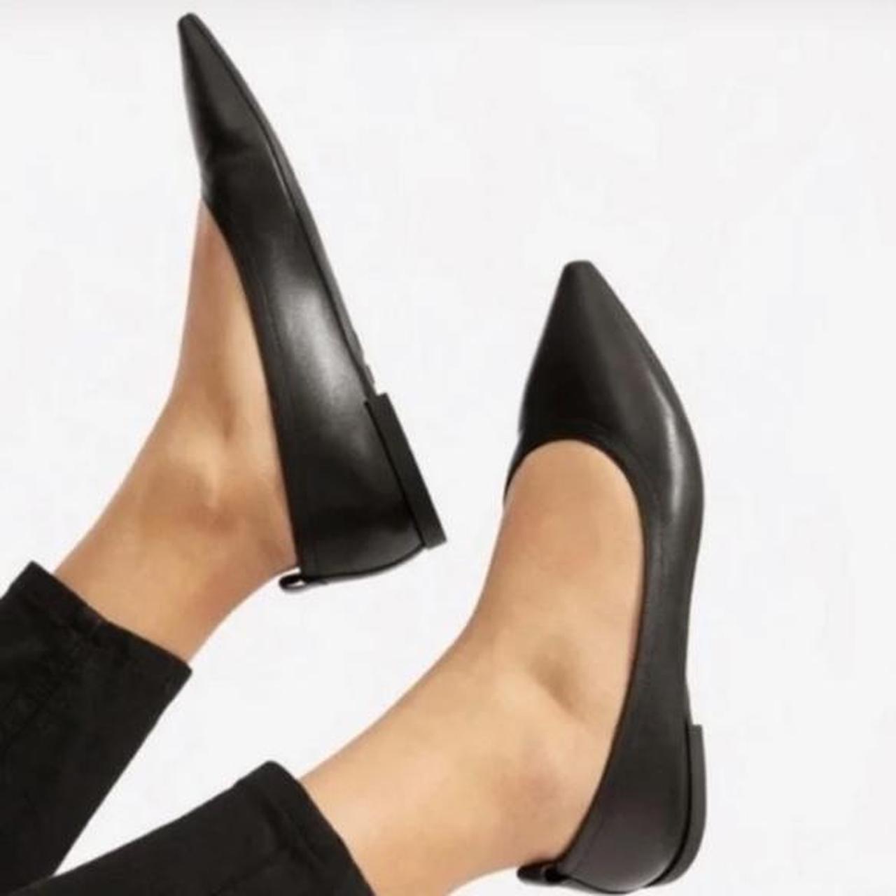 Everlane Black The 40 Hour pointed toe leather... - Depop