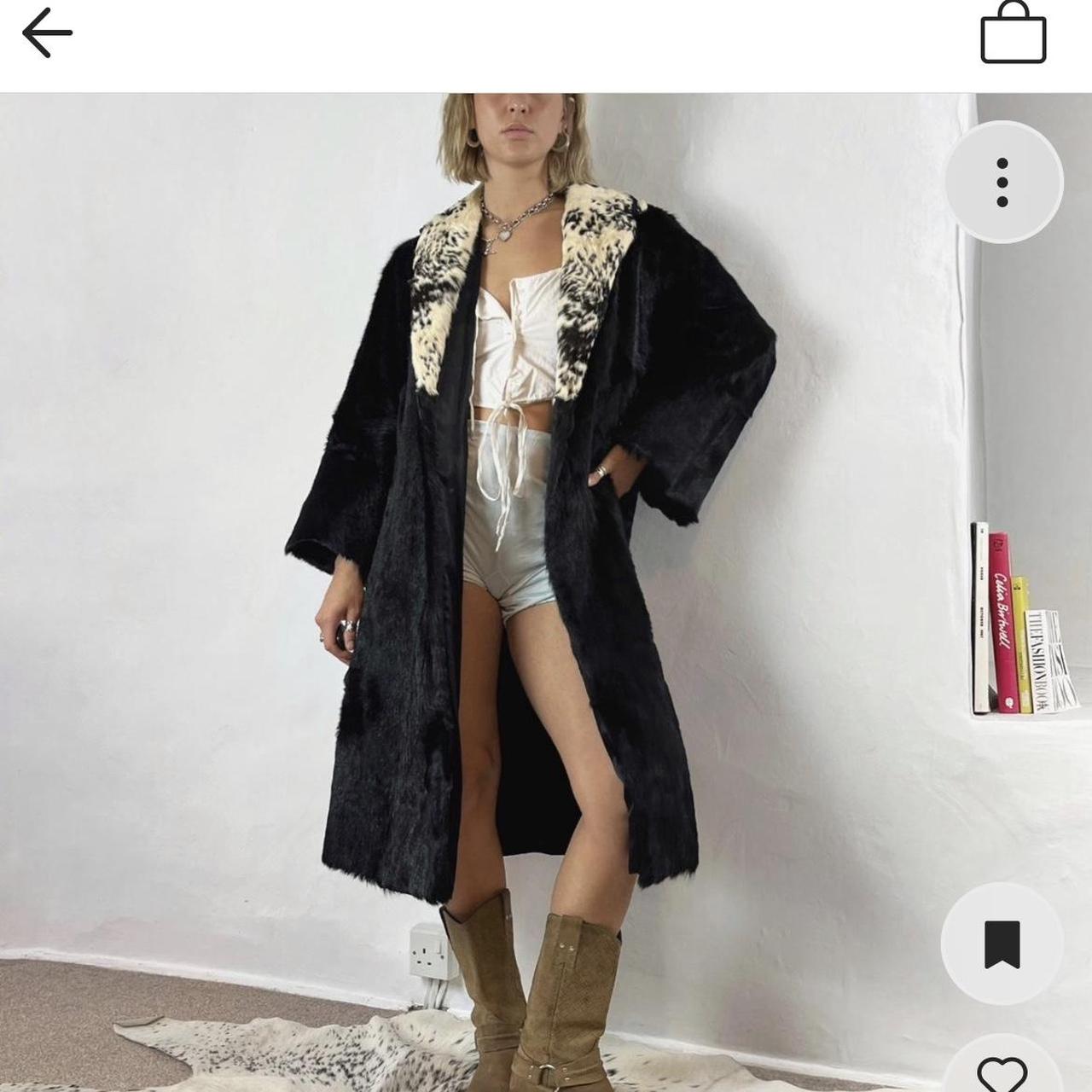 Amazing vintage cow fur coat. Dappled collar. Just... - Depop