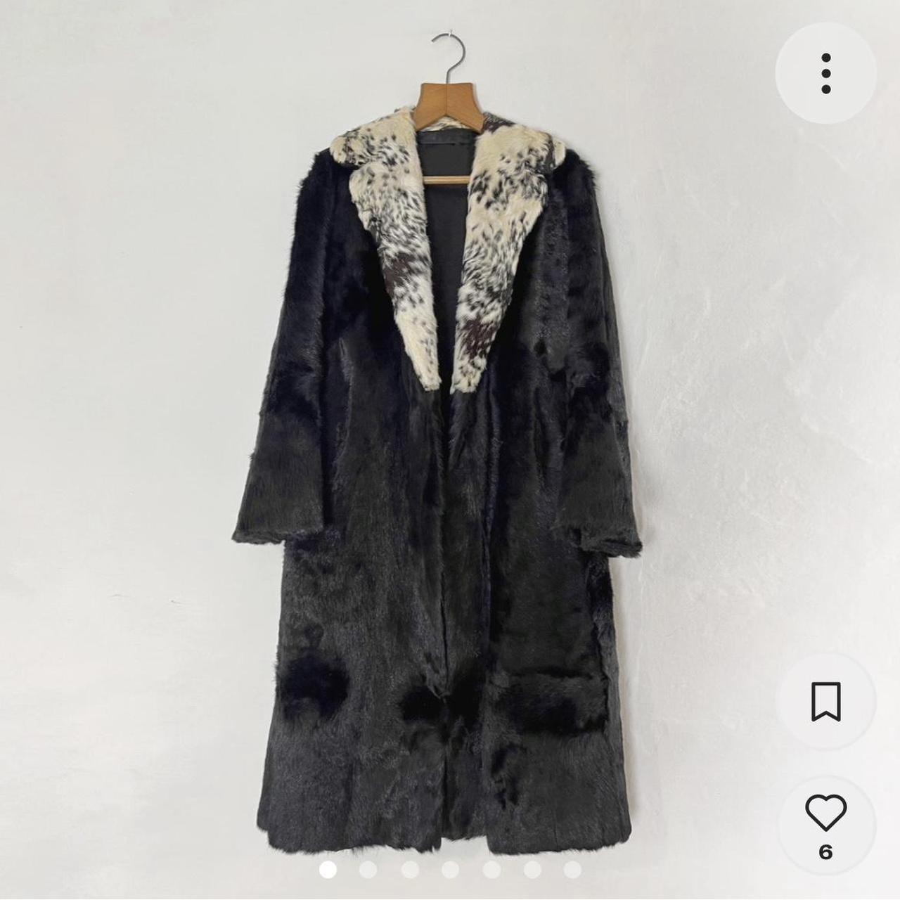 Amazing vintage cow fur coat. Dappled collar. Just... - Depop