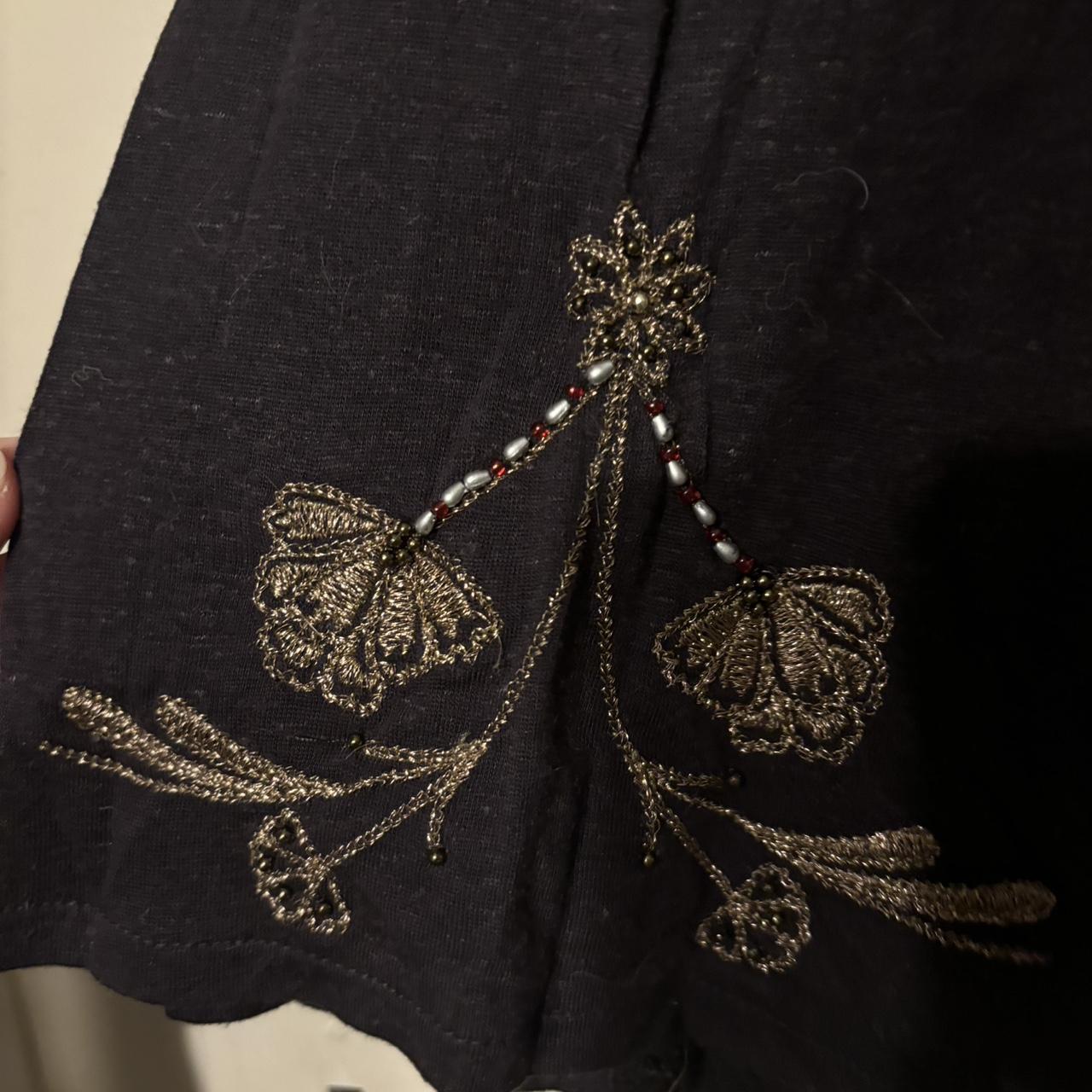 Y2K esque free people tunic top with embroidery and... - Depop