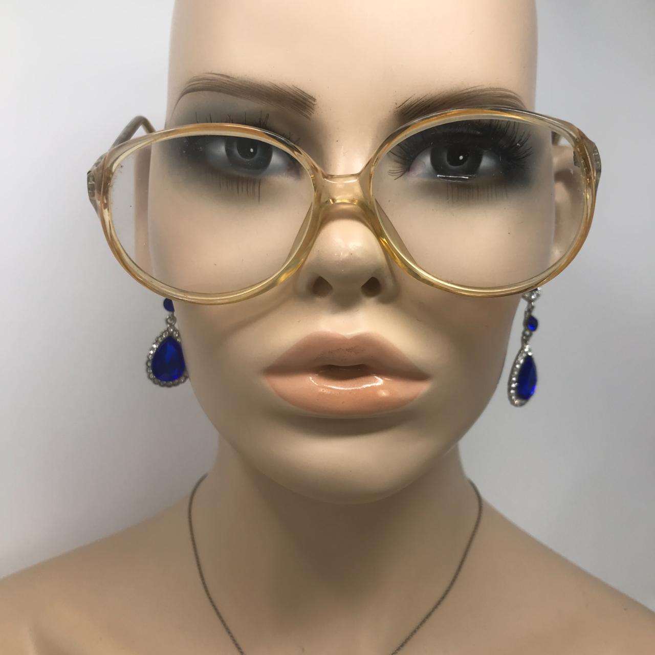 Vintage Mink Judith Eyeglasses Frames Yellow Rounded... - Depop