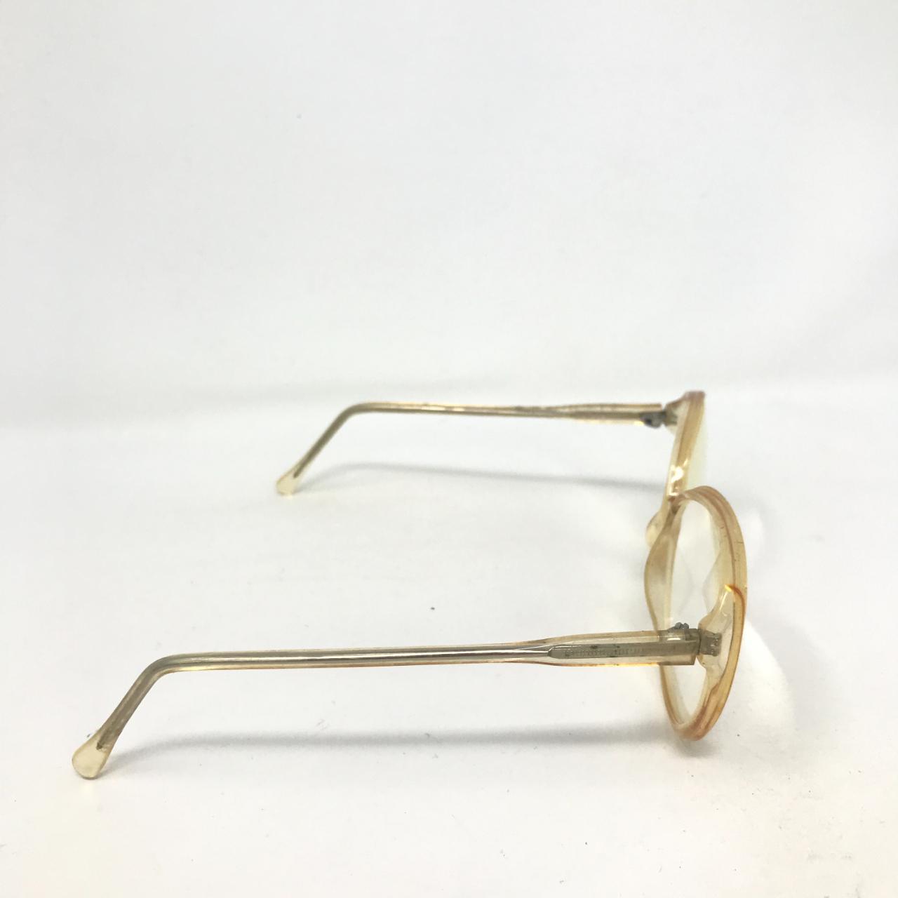 Vintage Mink Judith Eyeglasses Frames Yellow Rounded... - Depop