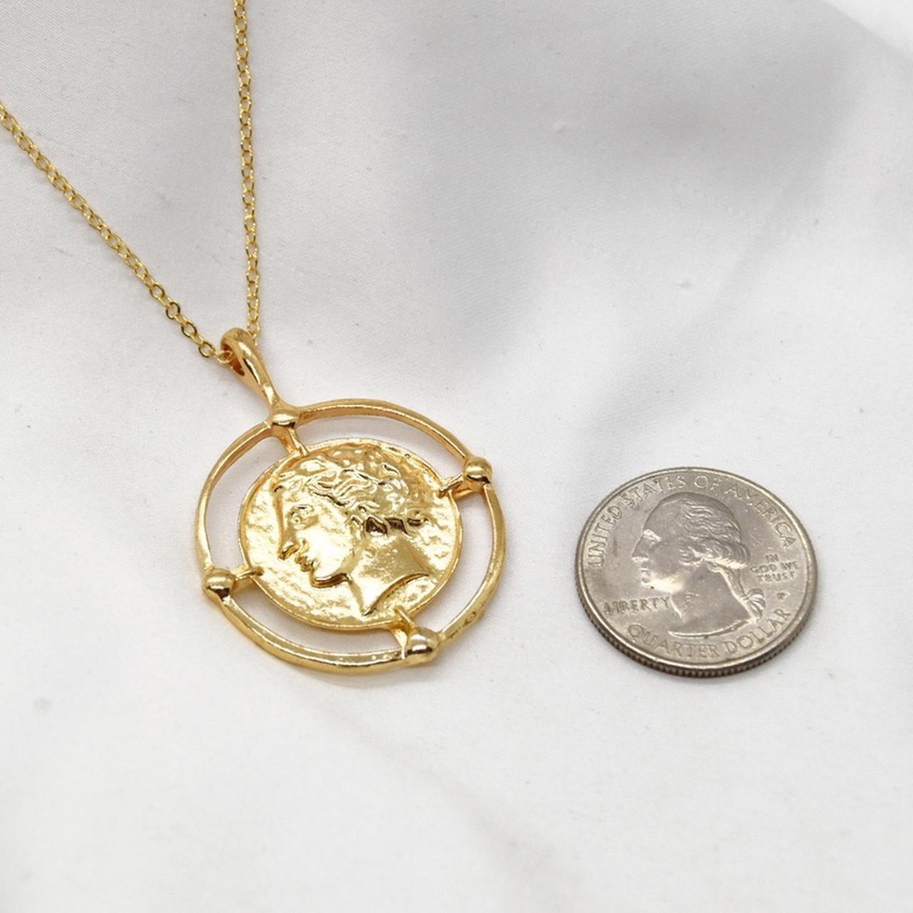 Hermes Profile Necklace This cameo represents the... - Depop