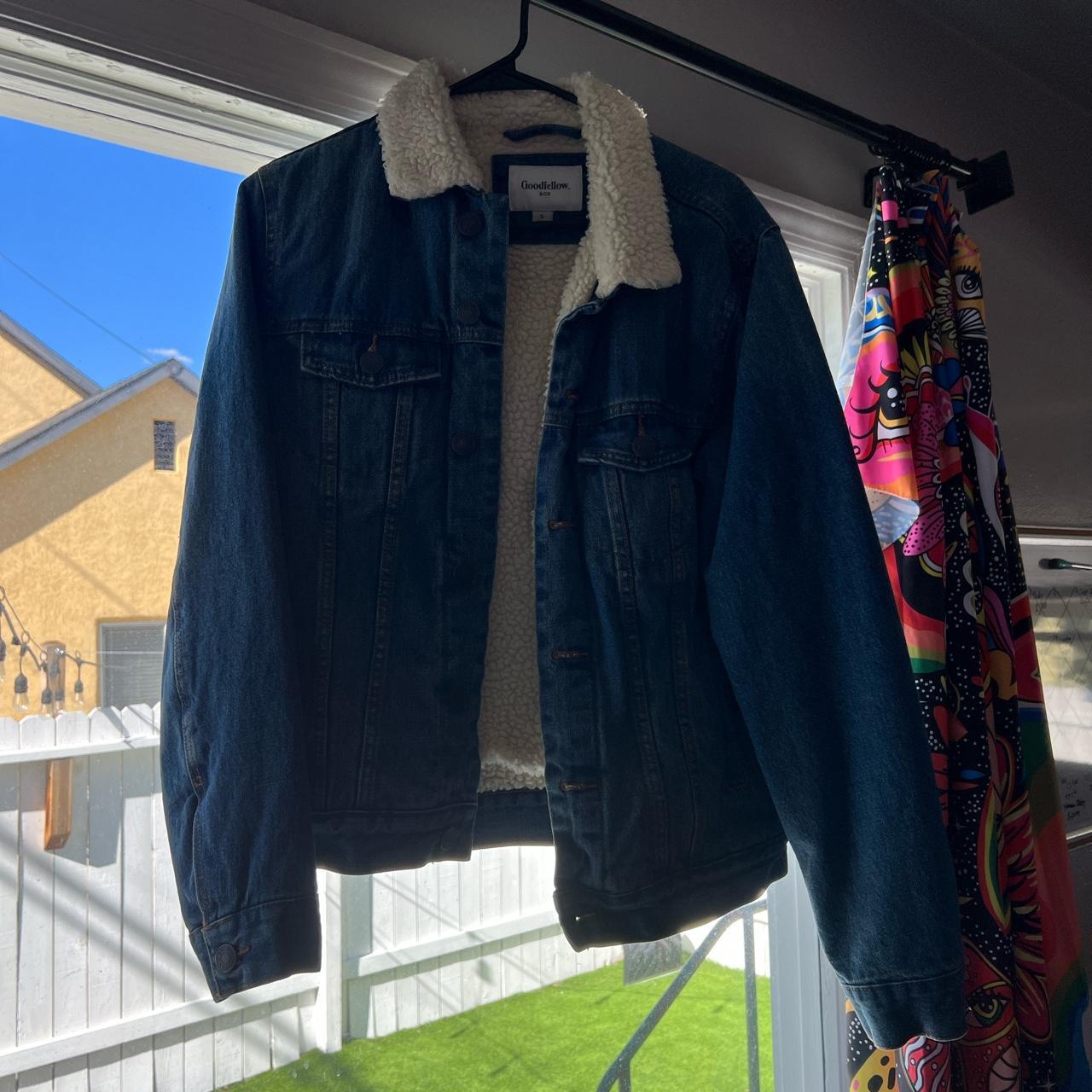goodfellow sherpa denim jacket - Depop