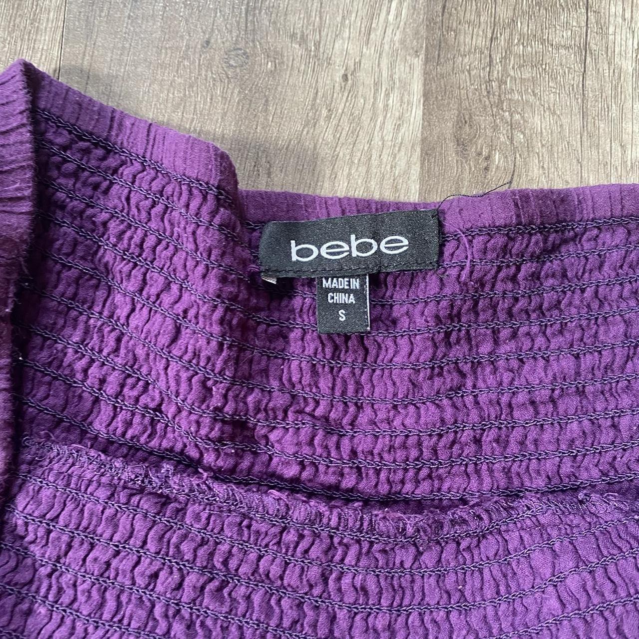 Whimsigoth Skirt Vintage BEBE purple tiered maxi... - Depop