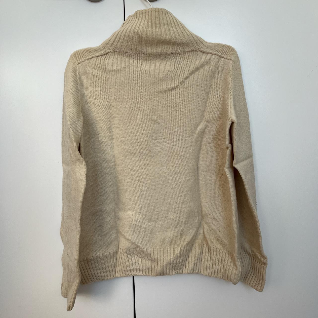 margaret howell mhl cream turtleneck sweater tiny... - Depop