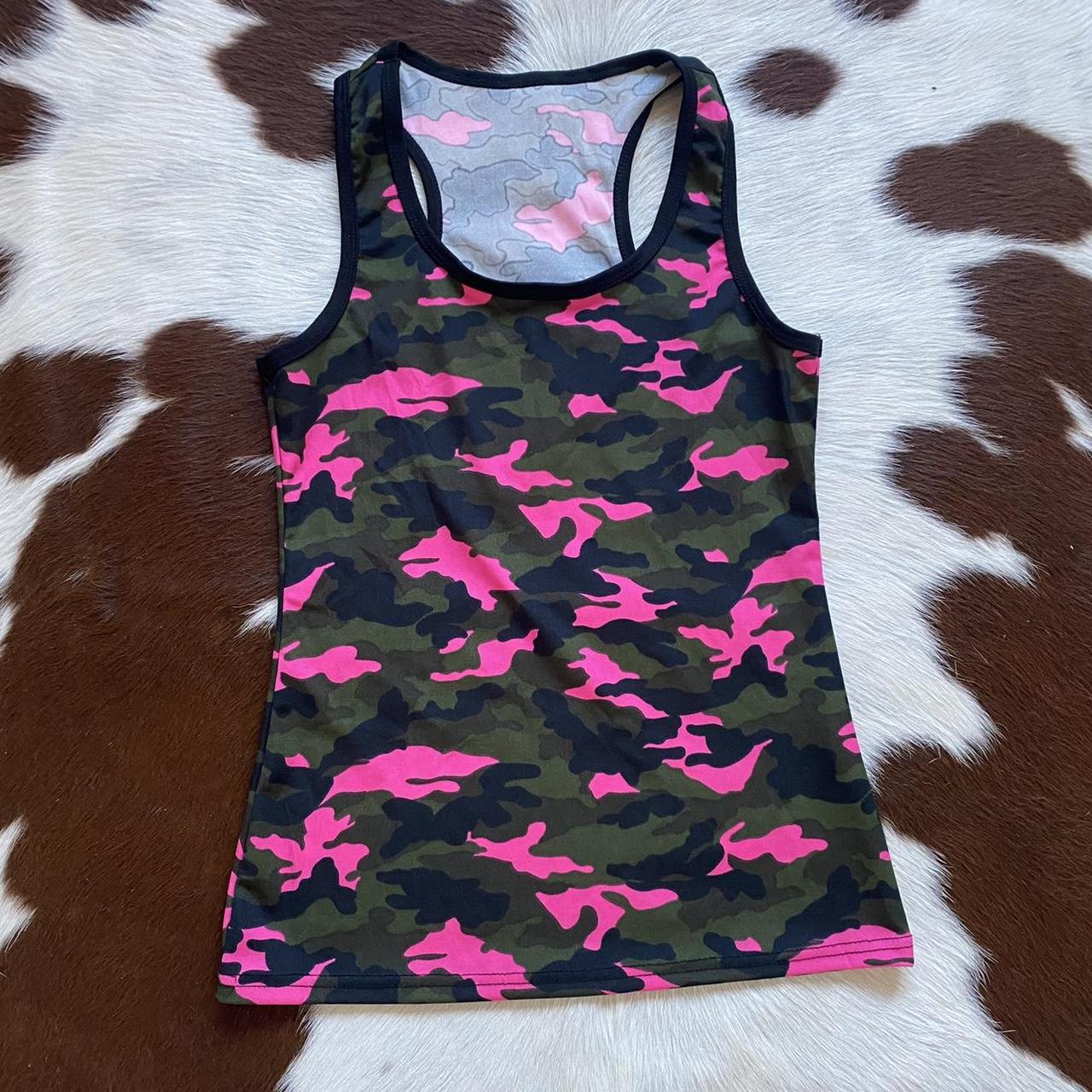 Pink camo tank top Really cute Size small Perfect... - Depop