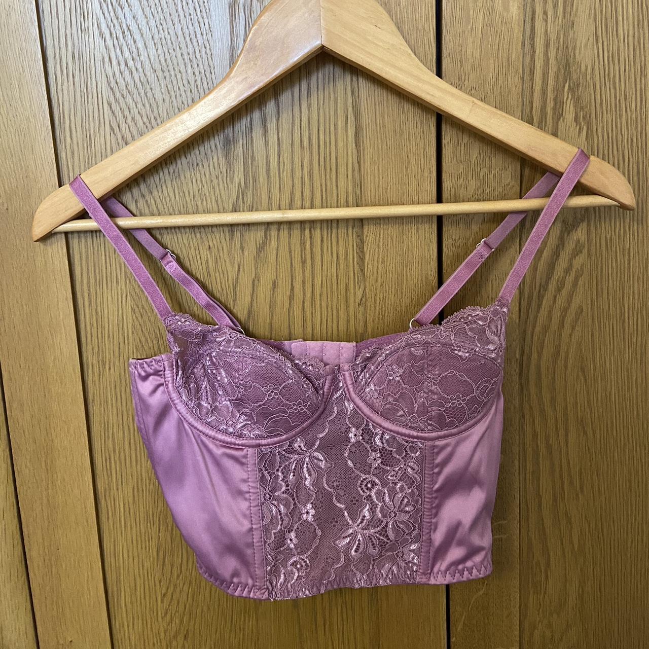 urban outfitters pink/purple corset... - Depop