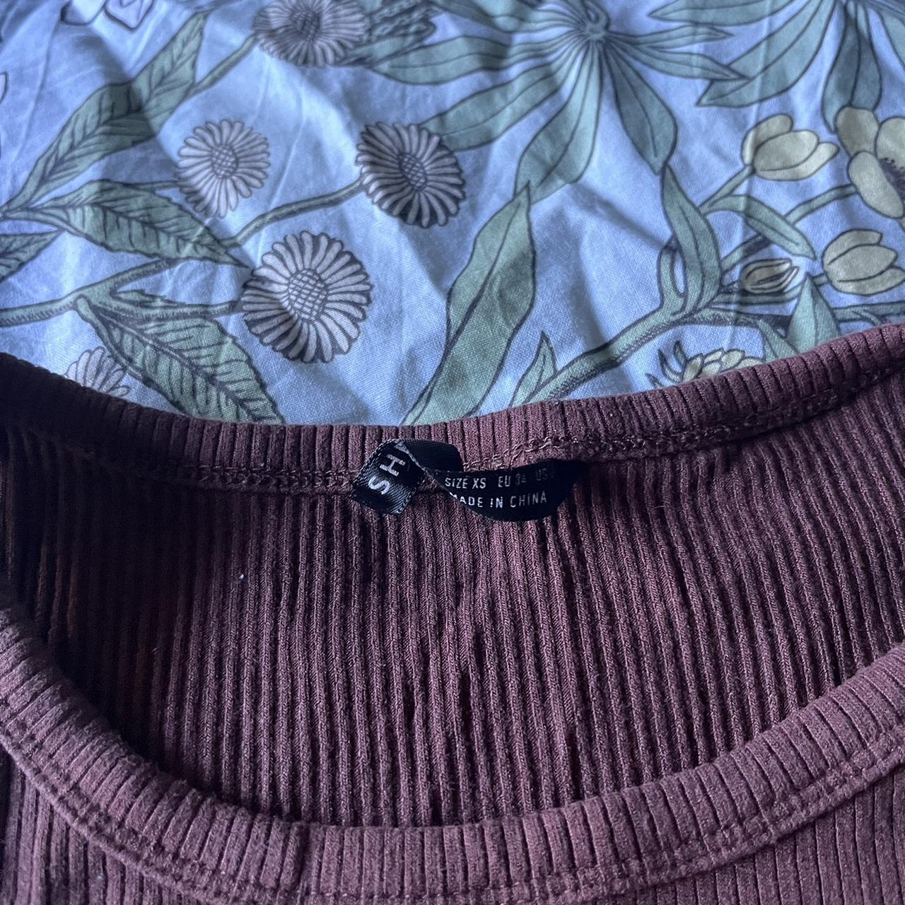 Shein brown ribbed cami vest crop top Size:... - Depop