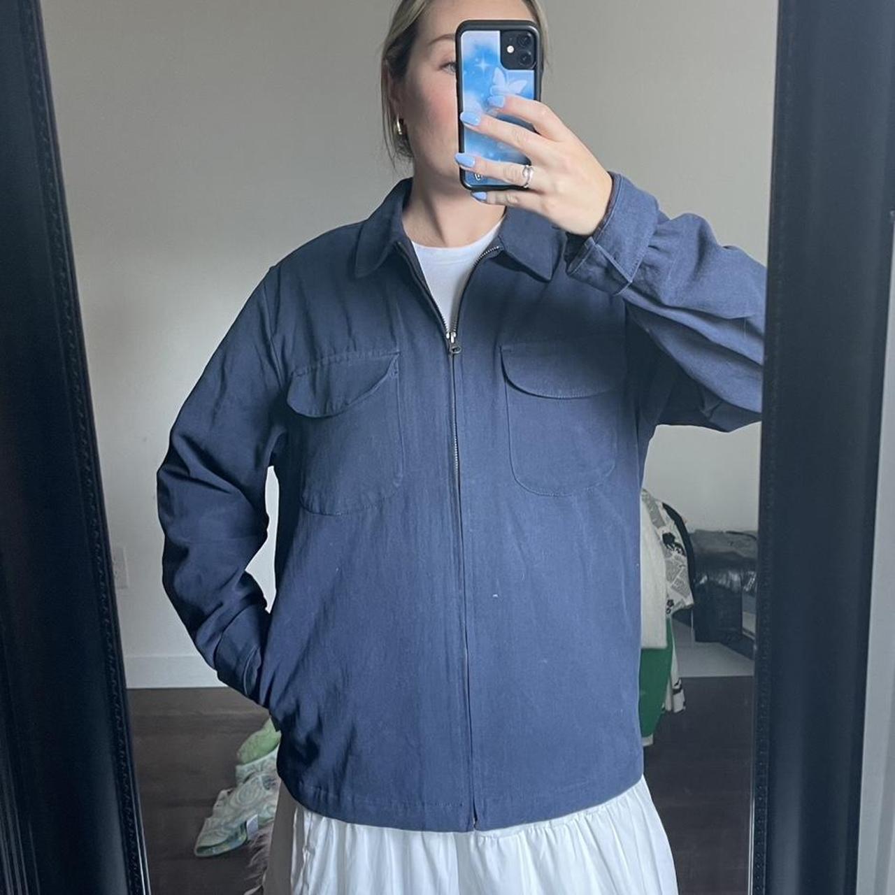 Navy Blue Work Coat Perfect condition! I think it... - Depop