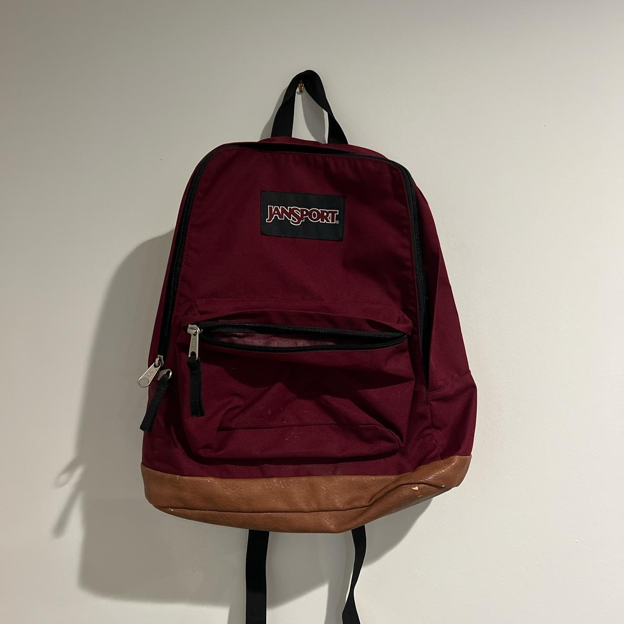 Red Jansport Backpack Good condition, despite a few... - Depop