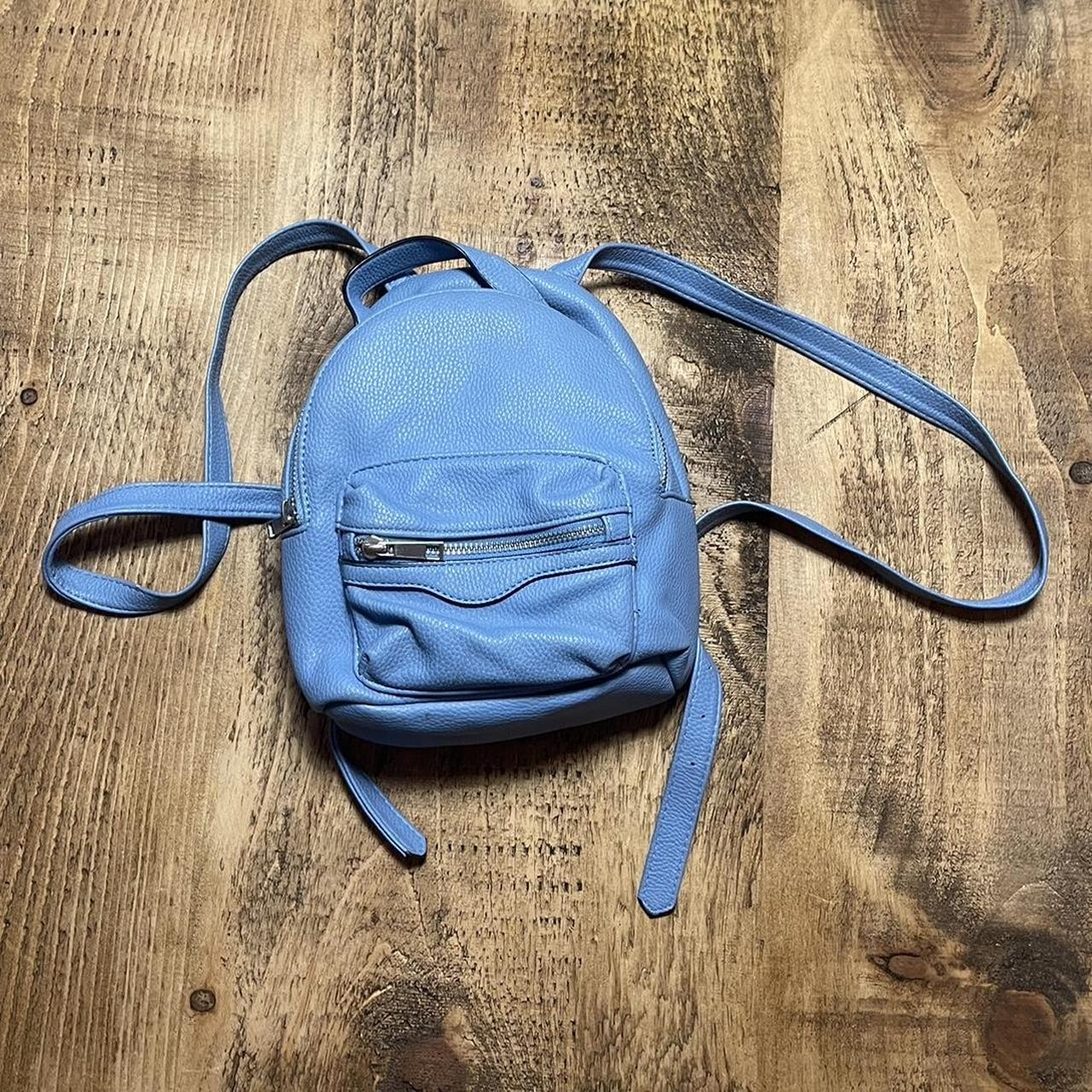 Mini blue backpack - Depop