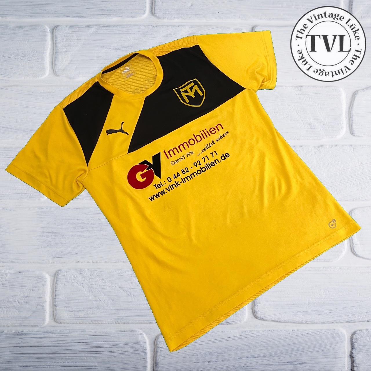 Men’s Retro Yellow 90s / Early 00s Yellow Football... - Depop