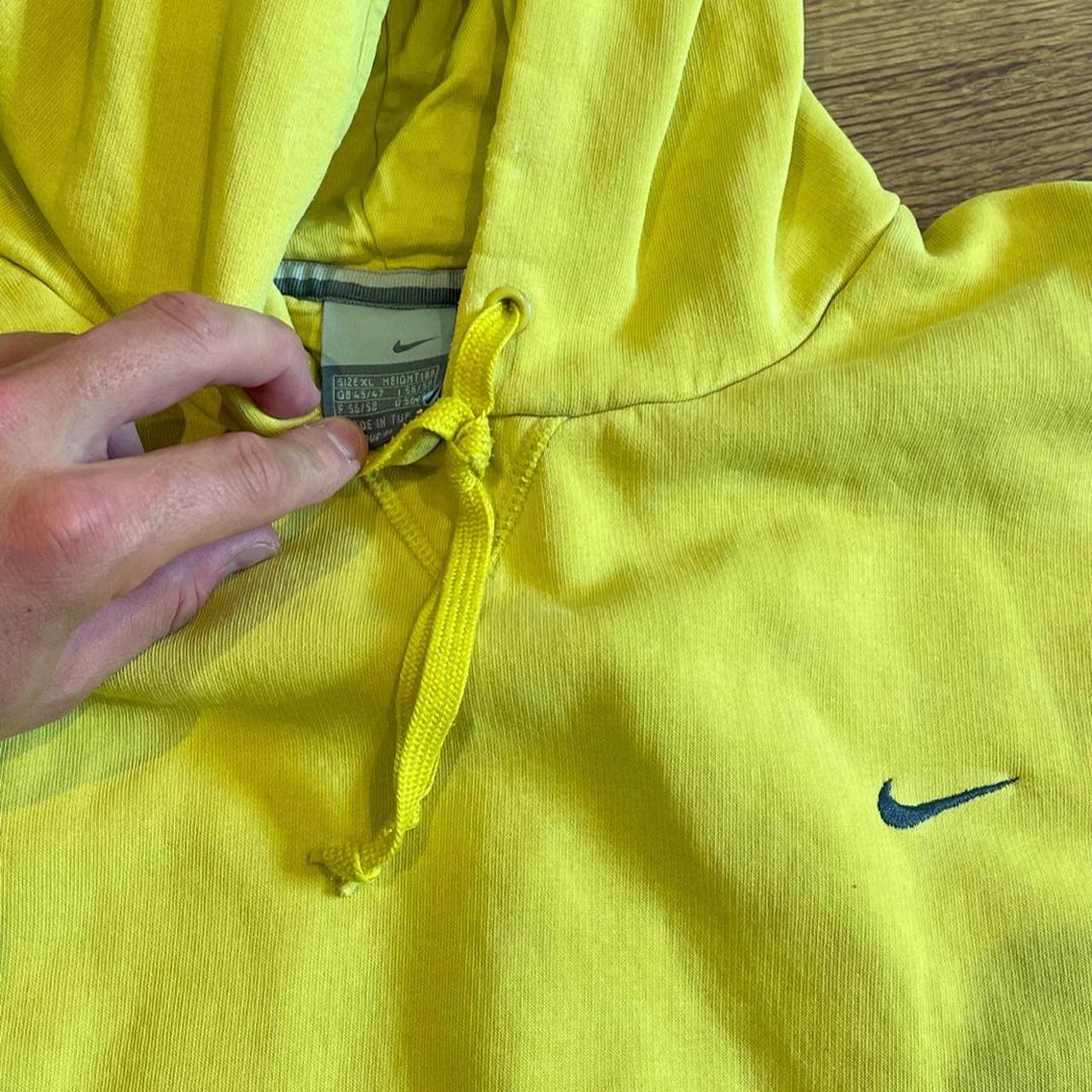 Y2K Yellow Nike Swoosh essential hoodie XL - Depop