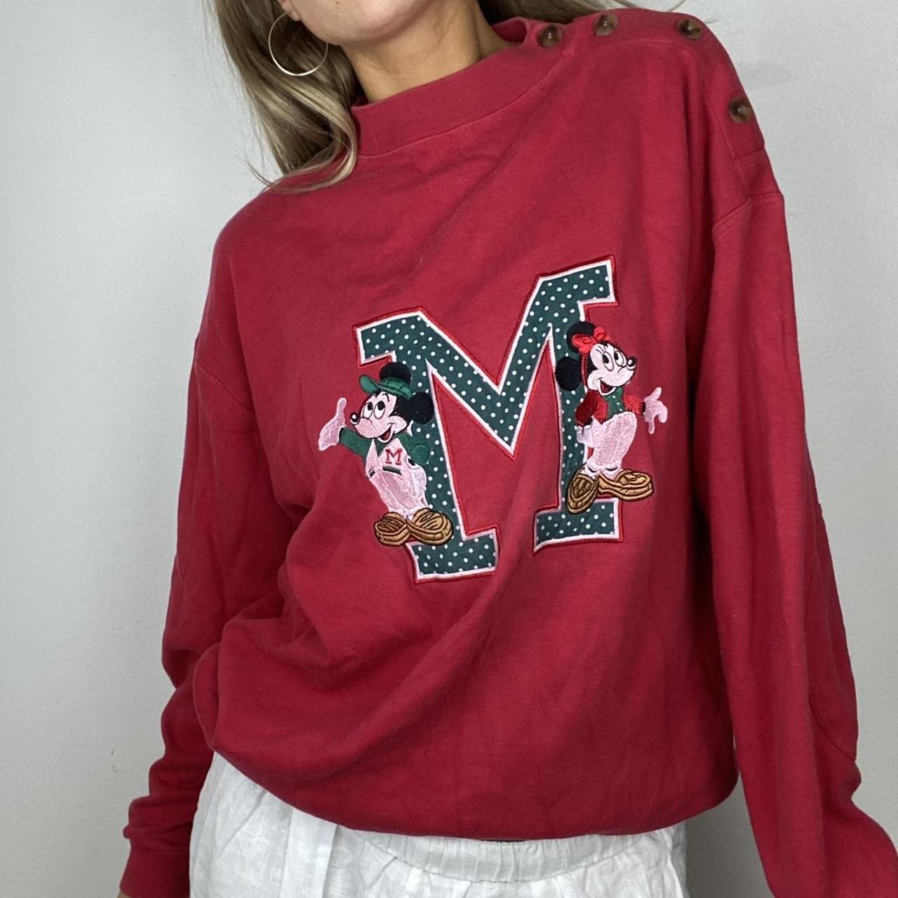Red Mickey Mouse sweatshirt. Original Walt Disney... - Depop