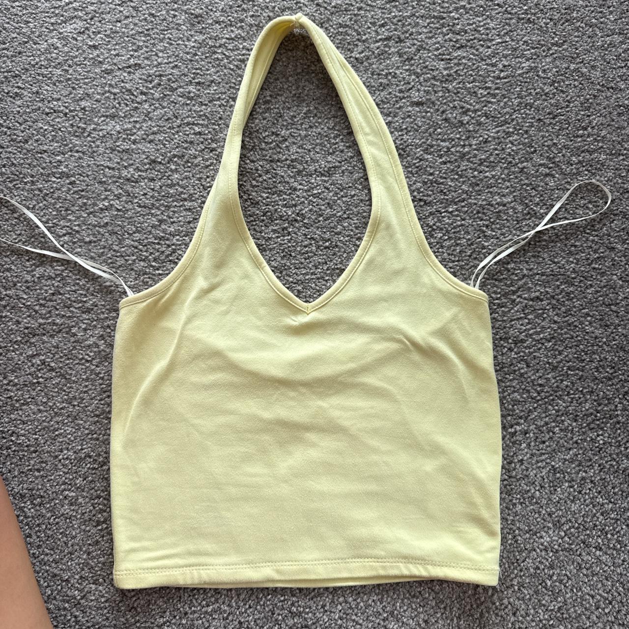 Factorie Butter Yellow Halter Top Size XXS (6) Great... | Depop