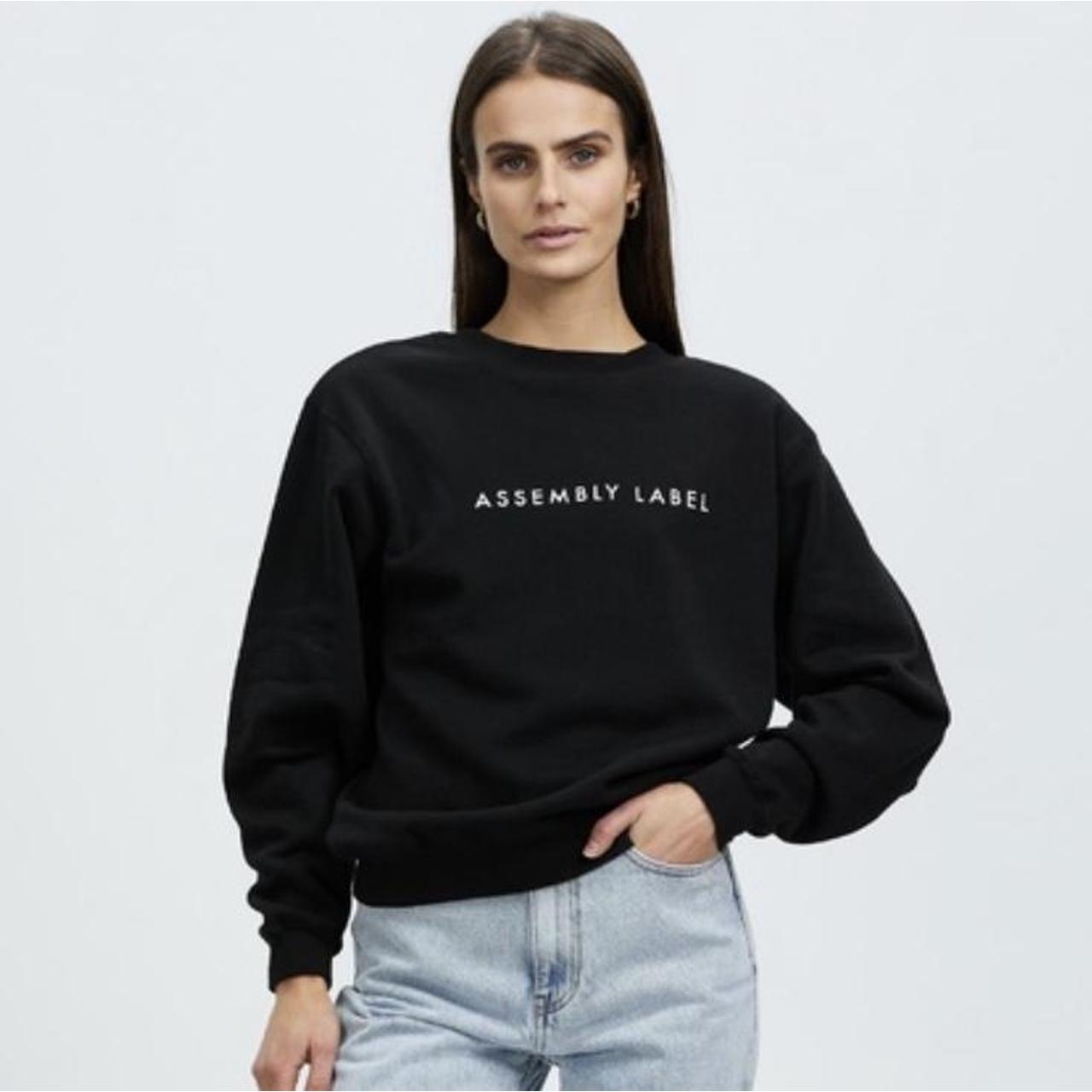 Assembly Label Logo Jumper Black Size 10 Slightly... - Depop