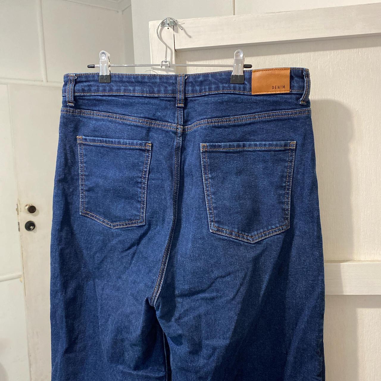 Target denim - dark wash wide crop leg jeans Size 16 - Depop