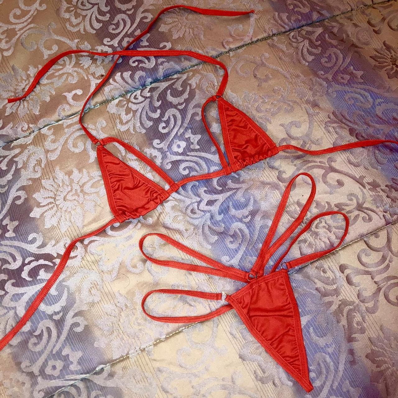 🦋 Bubblegum Red Strappy Bikini Brand: ... - Depop