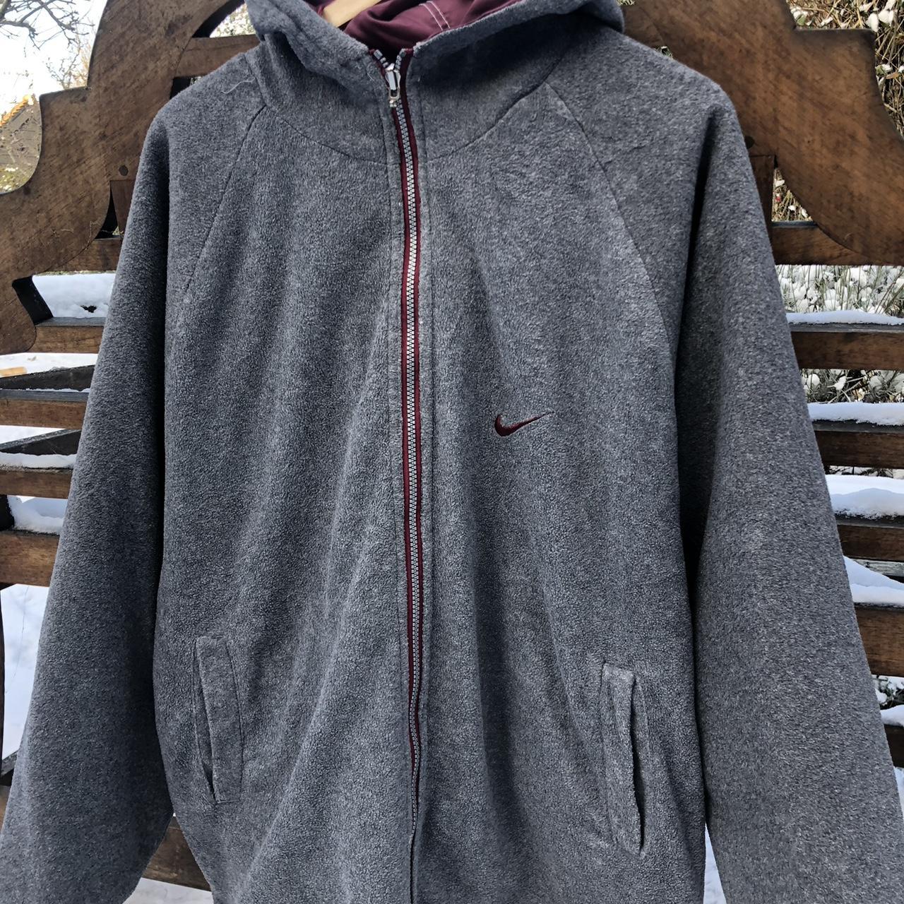 Nike Men's Red and Grey Jacket | Depop