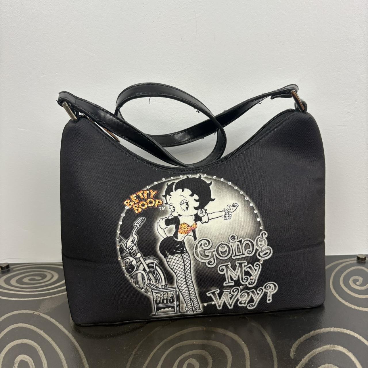 Y2K Betty Boop Bedazzled Motorcycle Biker Mini... | Depop