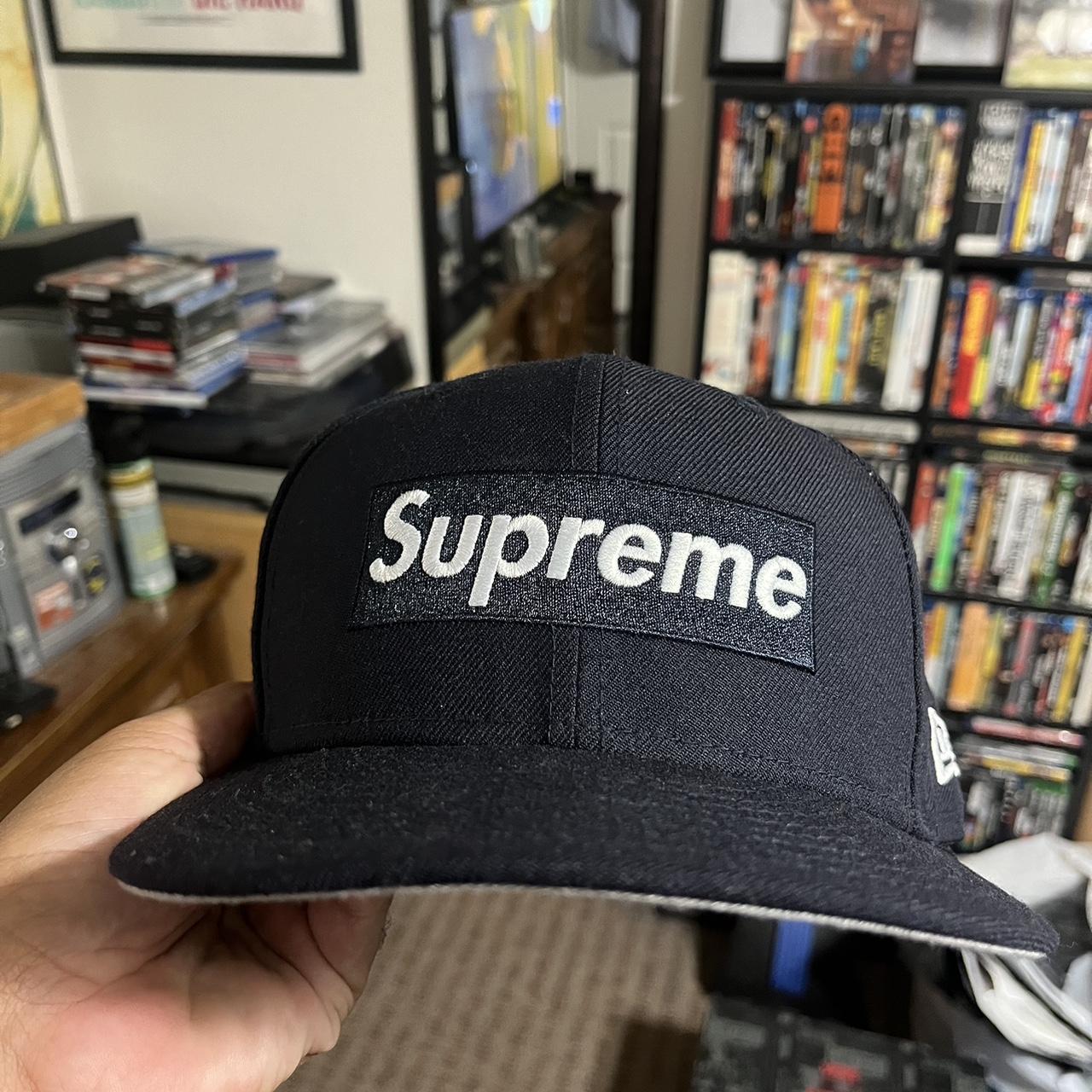 Supreme “RIP” box logo new era 2016 season Size 7... - Depop