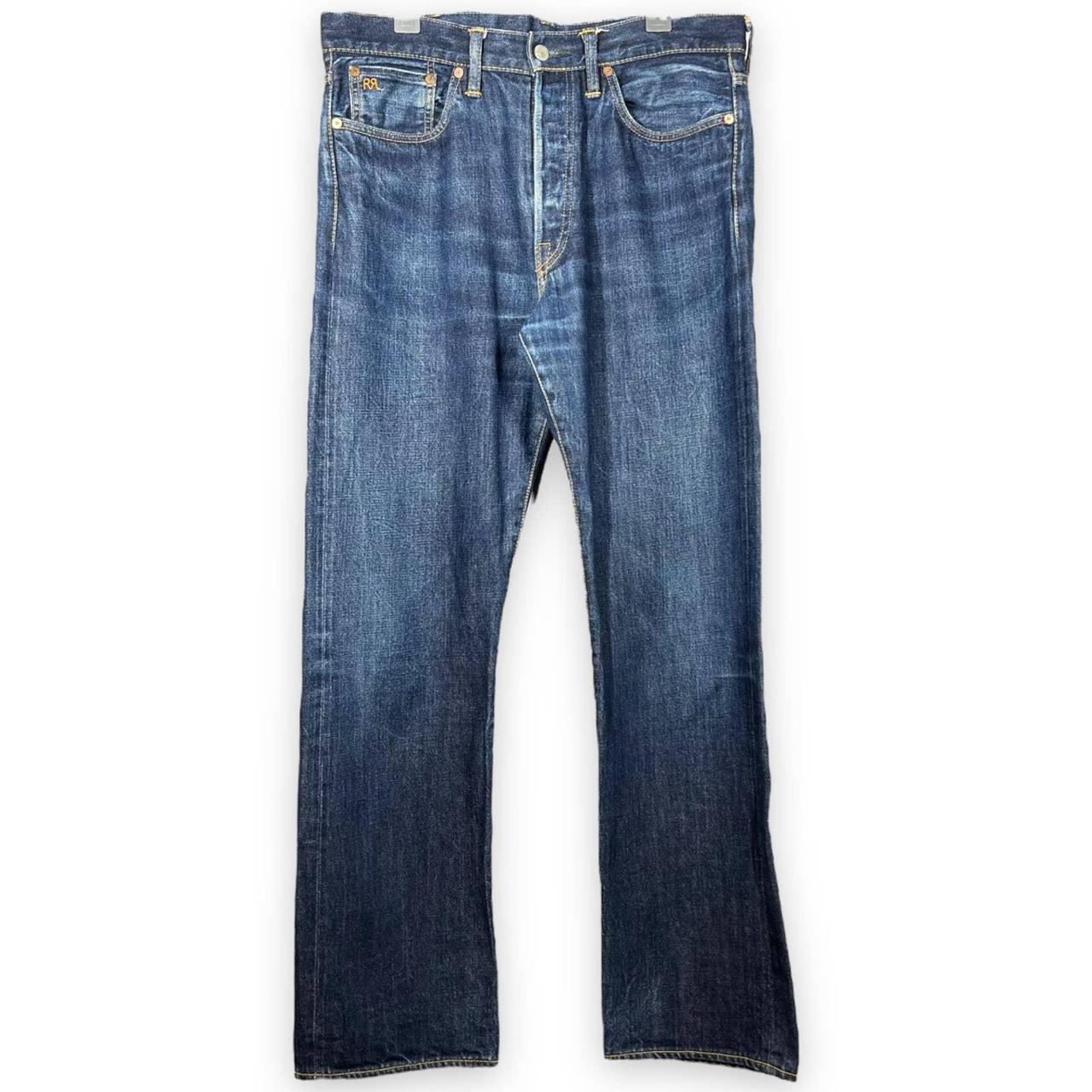 RRL Double RRL Straight Leg Dark Japan Woven... - Depop