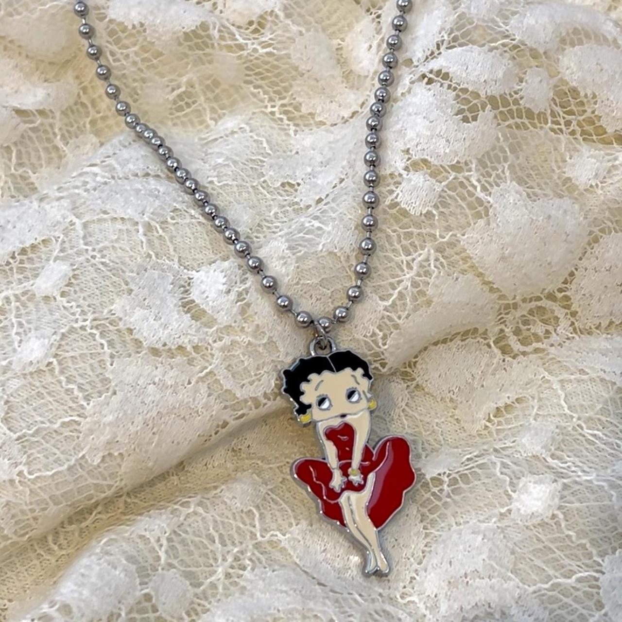 Betty Boop Ballchain Necklace Handmade by me, only... - Depop