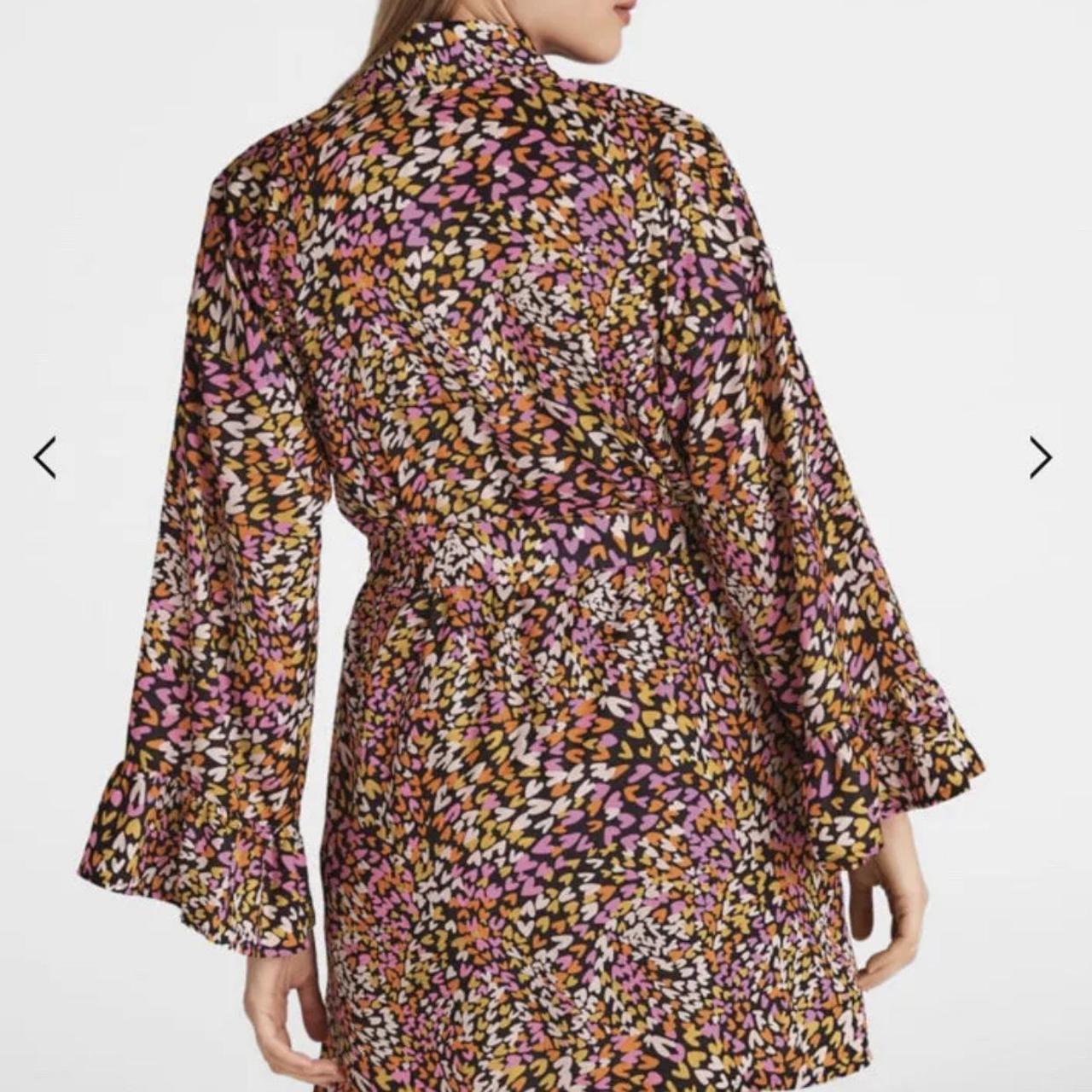 💝 Ted Baker New Heart Print Satin Robe Wrap Dressing... - Depop