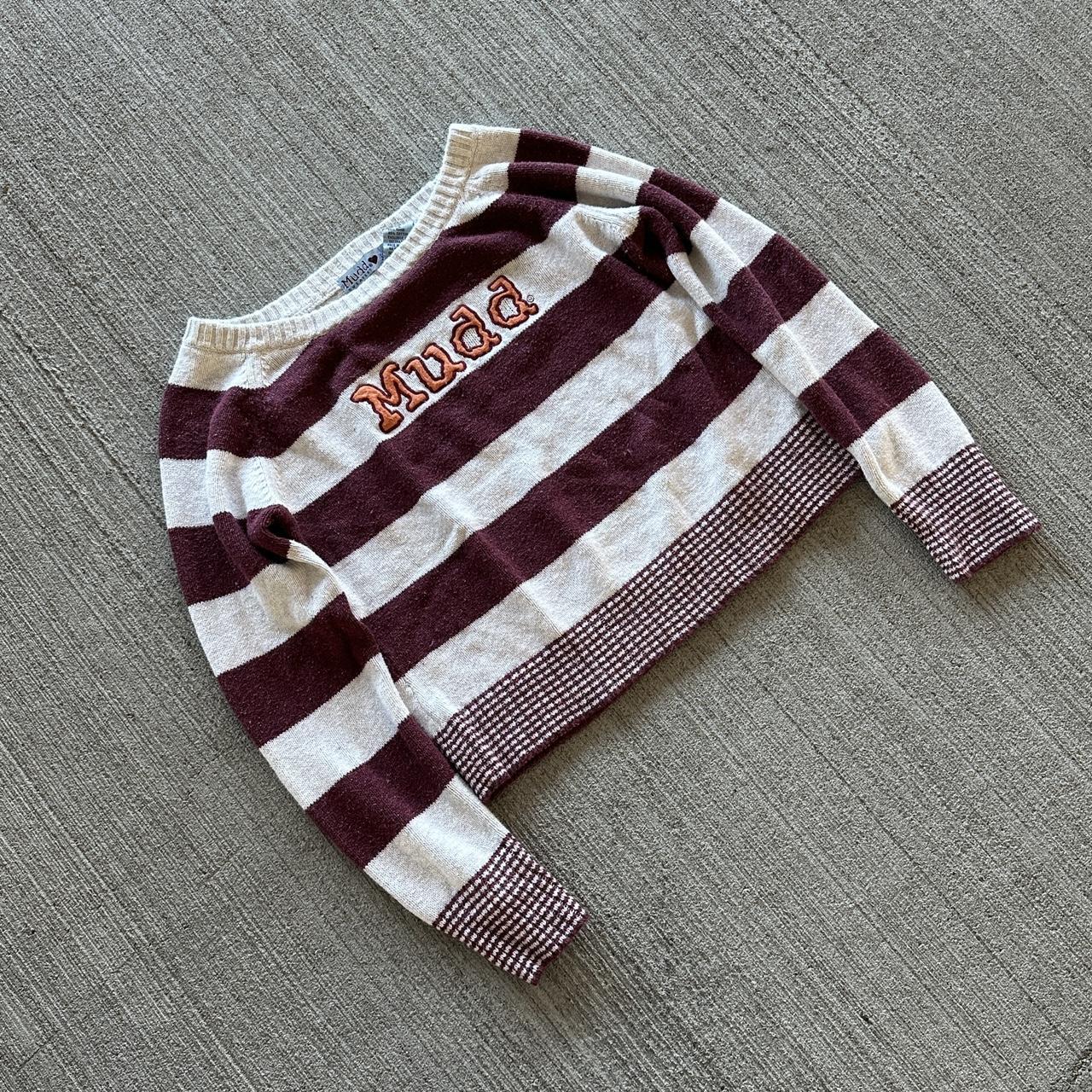 2000s Mudd Stripe Sweater ★ details womens XL 19"... - Depop