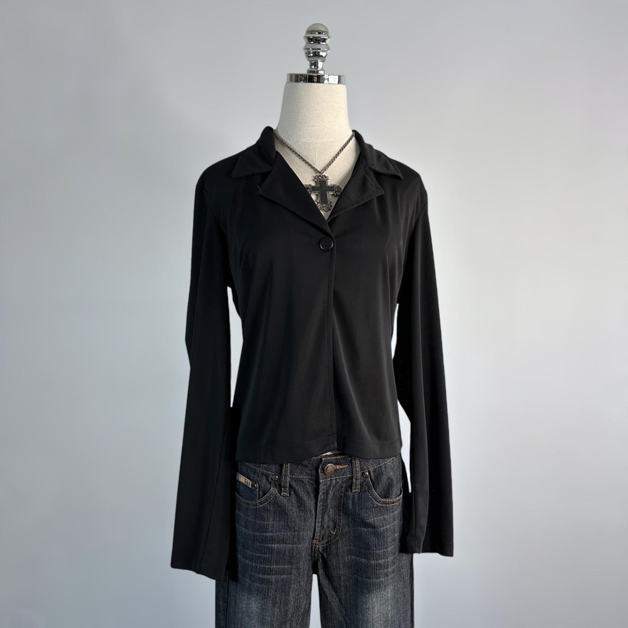 2000s office siren rampage see through blazer size... - Depop