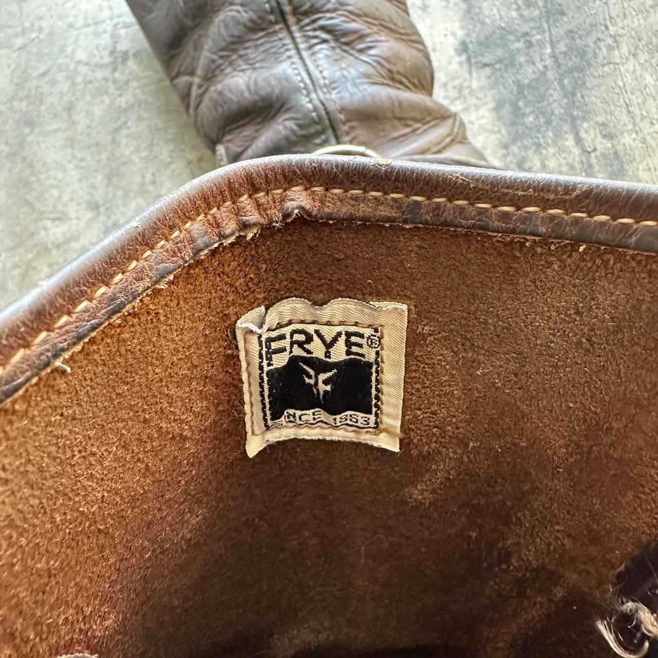 90s frye cowboy motorcycle harness buckle leather... - Depop