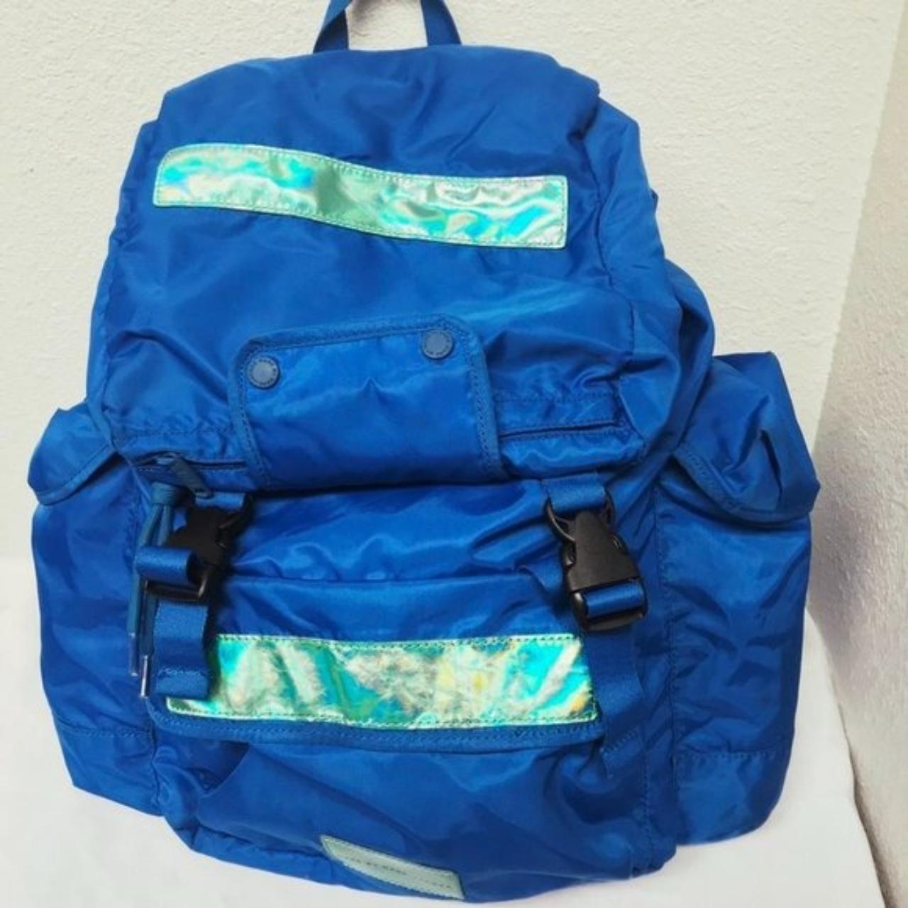 Marc by Marc Jacobs nylon Blue Backpack. 18 x 20.... - Depop